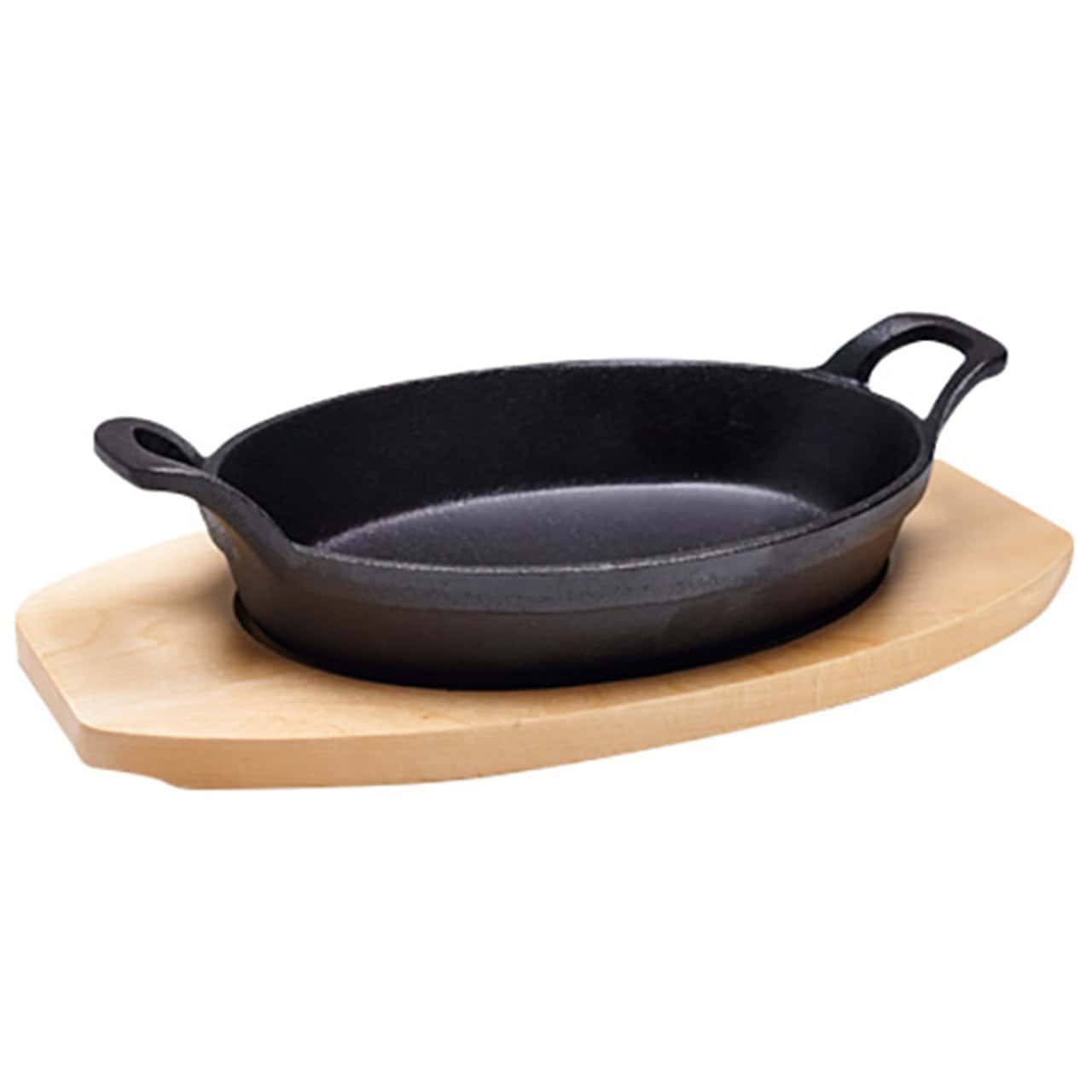 Sunnex – Black Cast Oval Sizzling Iron & Oval Trivet 21x15cm – A2B ...