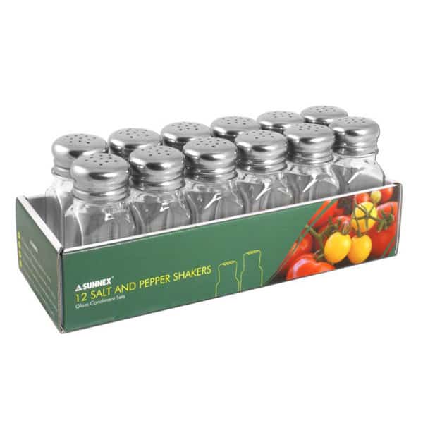Sunnex – Square Salt & Pepper Shaker 7fl.oz – A2B Catering Equipment
