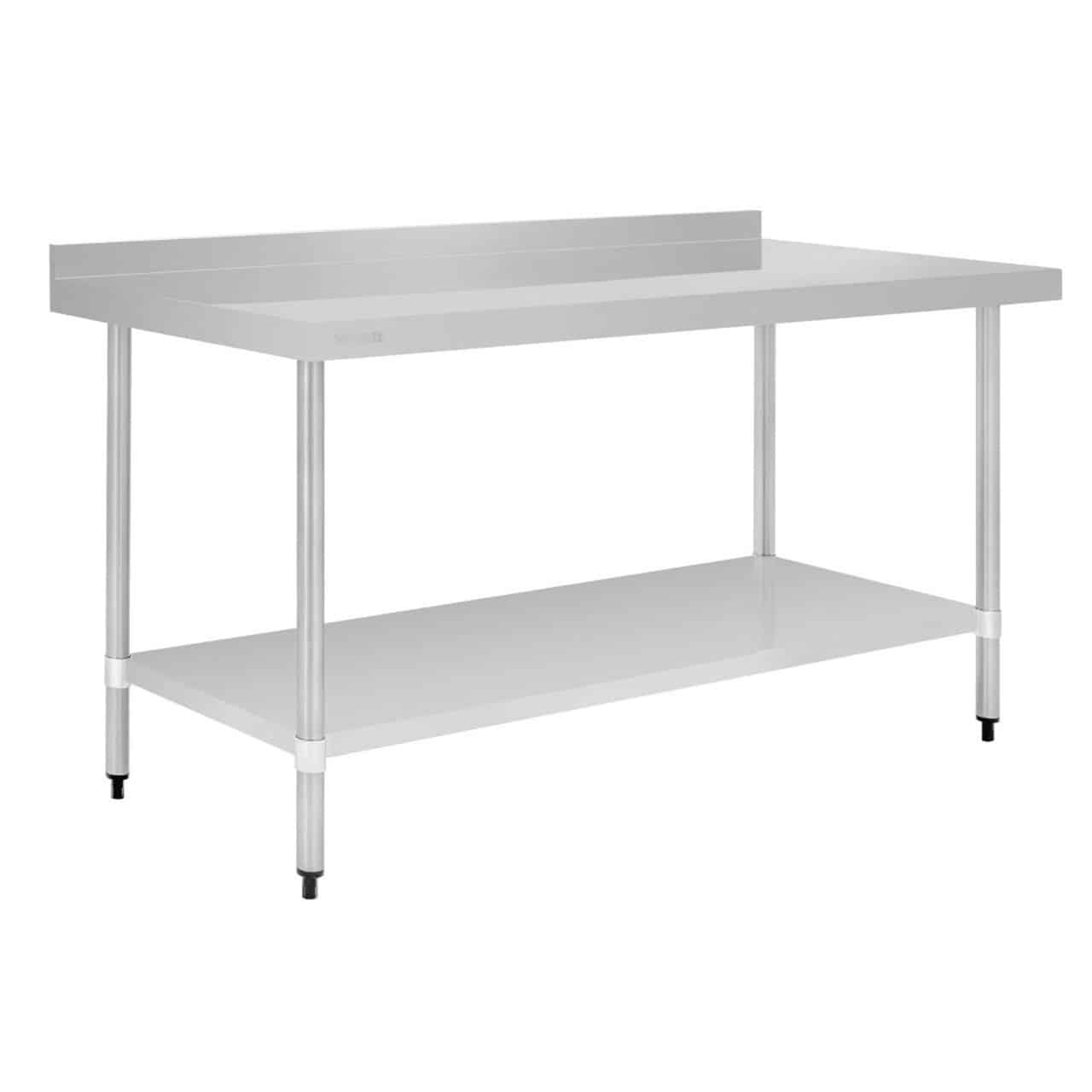Vogue Stainless Steel Prep Table with Upstand 1500mm – Self Assembly ...
