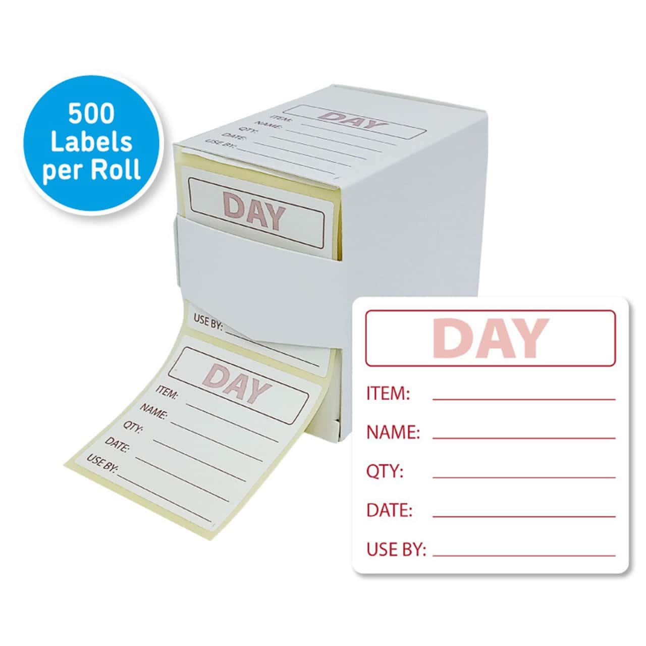 Mileta – Removable Food Preparation Labels – 500 labels per roll4.56 ...