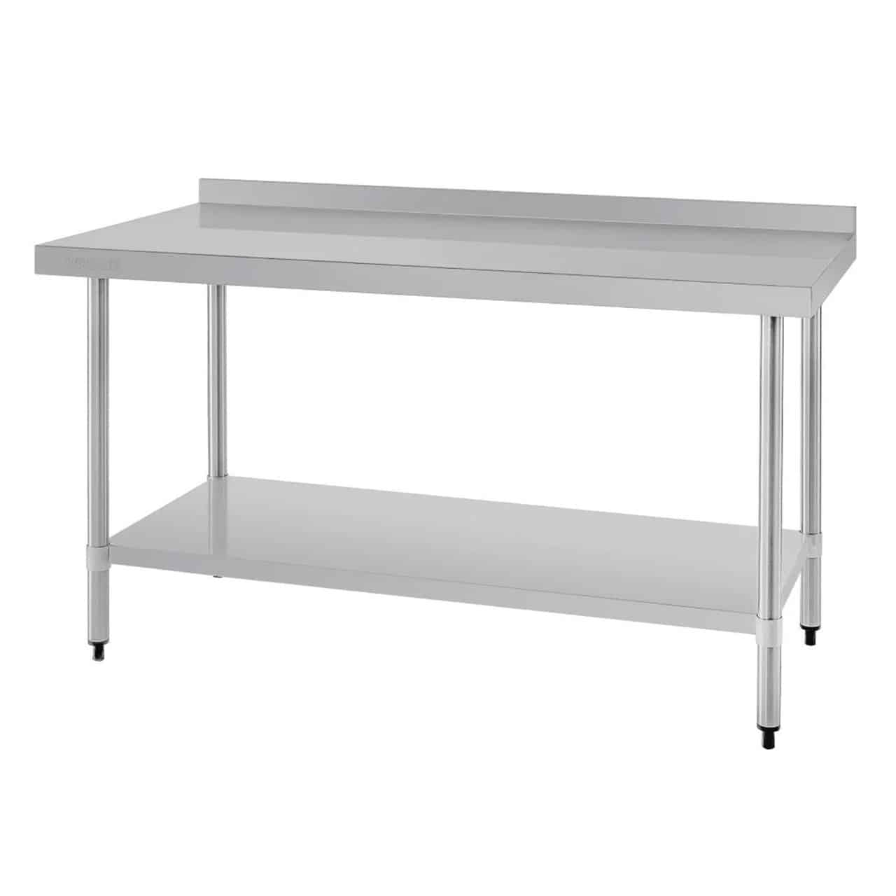 Vogue Stainless Steel Prep Table with Upstand 1500mm – Self Assembly ...