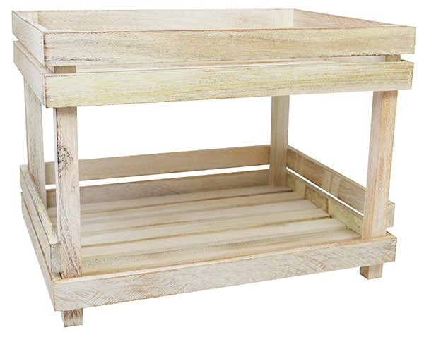 Sunnex – Naturals 2 Tier Display Shelves, White Wash – A2B Catering ...