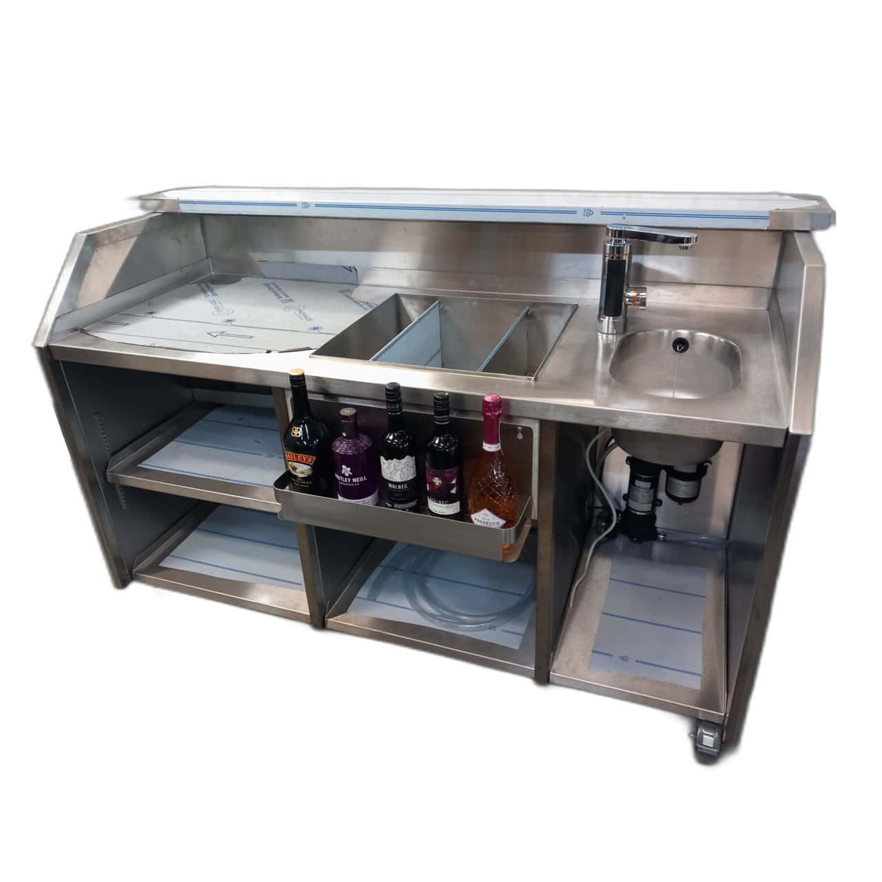 Stainless Steel Mobile Bar Unit – A2B Catering Equipment
