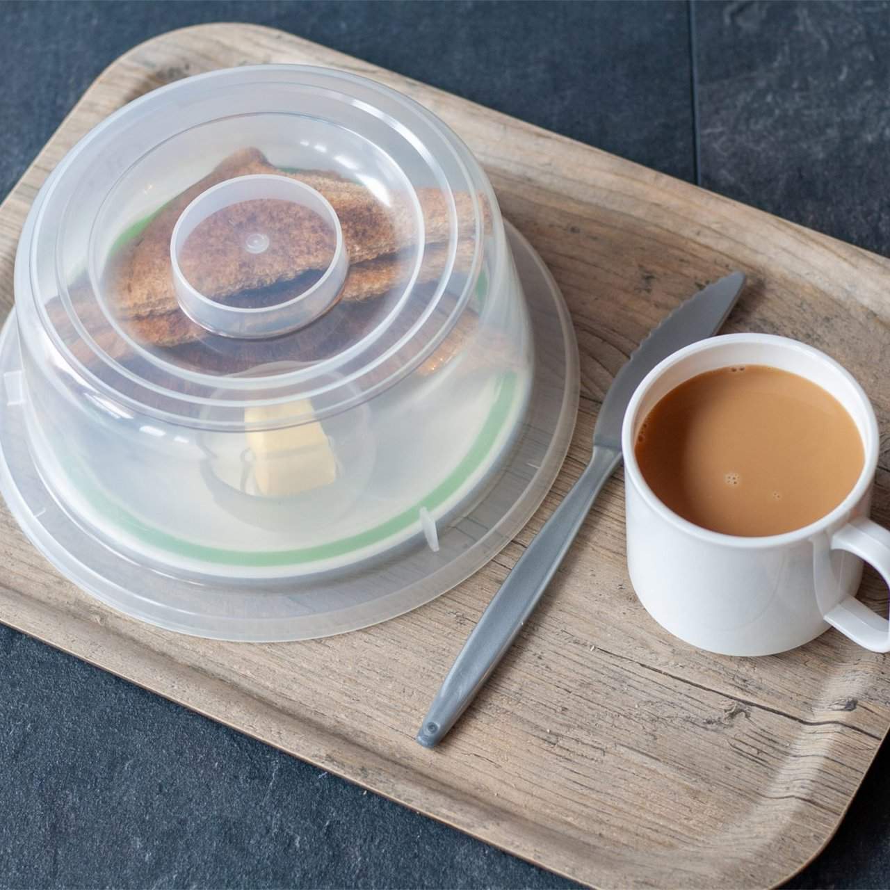 Harfield Tableware – High Plate Cover with Handle – 19cm – A2B Catering ...