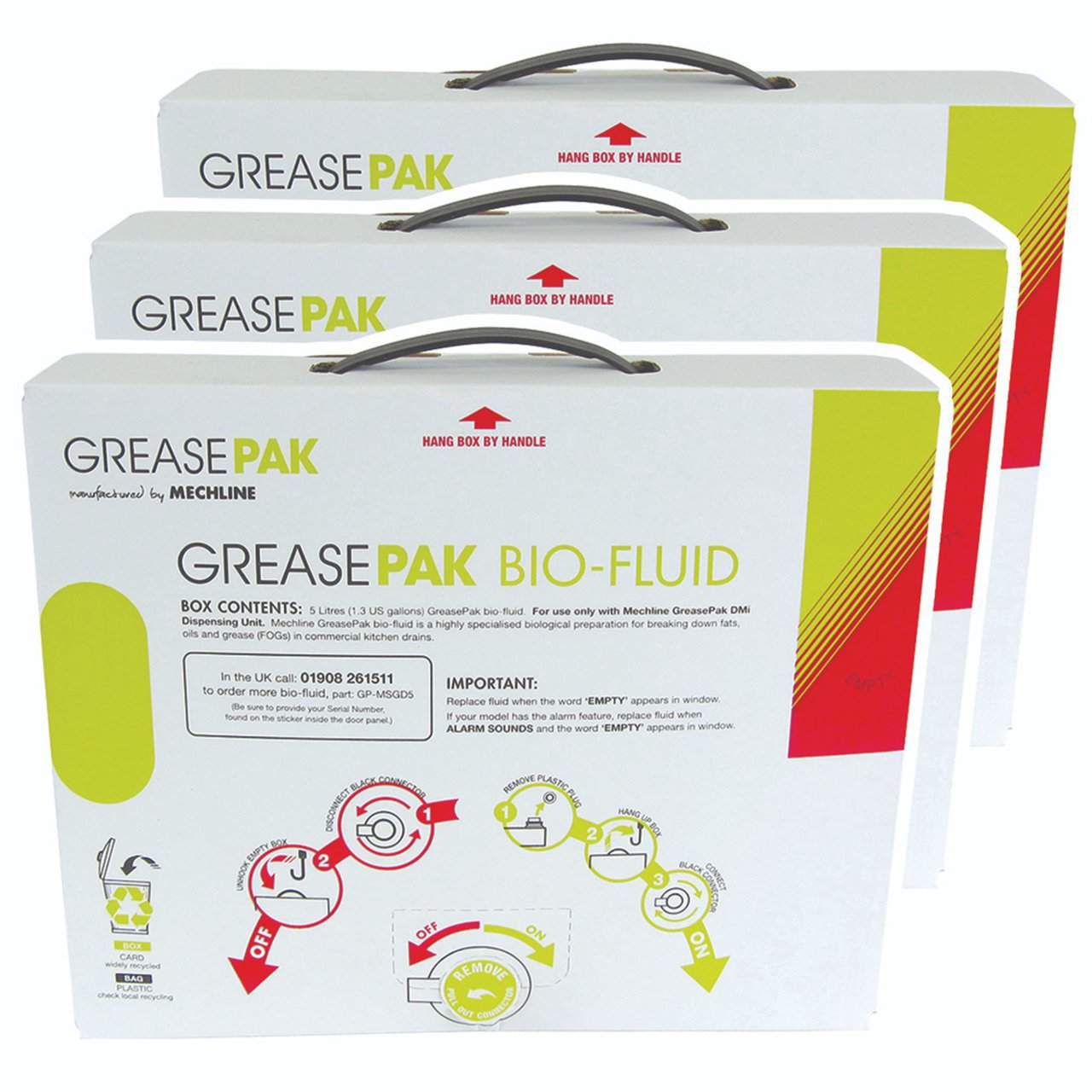 Mechline Greasepak – Bio- Enzymatic Fluid 3 x 5L Boxes – A2B Catering ...